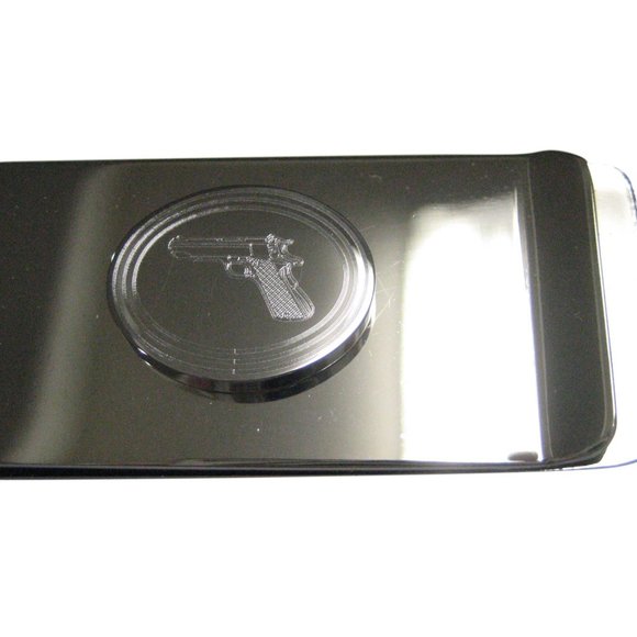 Kiola Designs | Accessories | Etched Oval Modern Handgun Money Clip ...